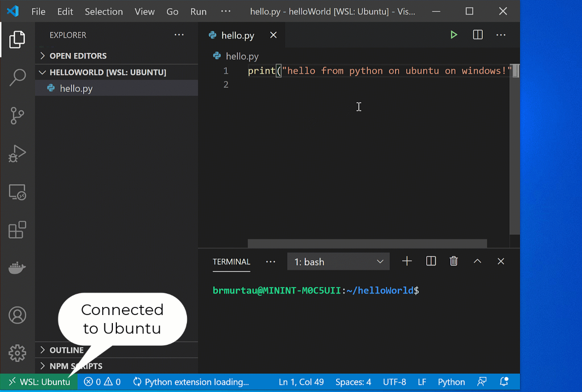 VSCode配置WSL（win10）：控制台为(ubuntu)终端、SSH连接本地WSL文件系统【WSL插件】_vscode怎么把wsl怎么 ...