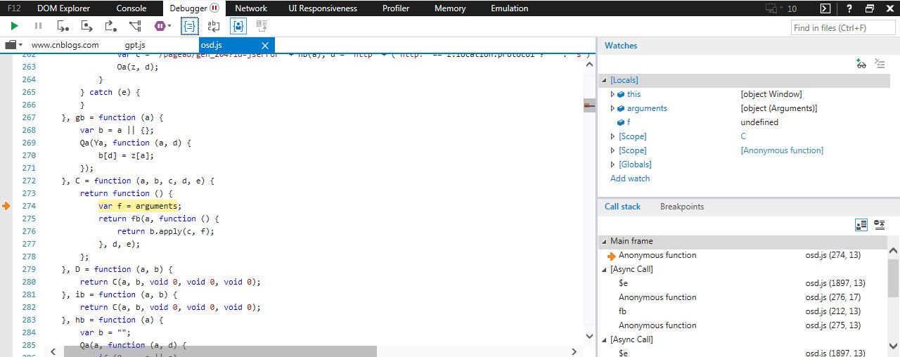 IE11之F12 Developer Tools--调试器(Debugger)-CSDN博客