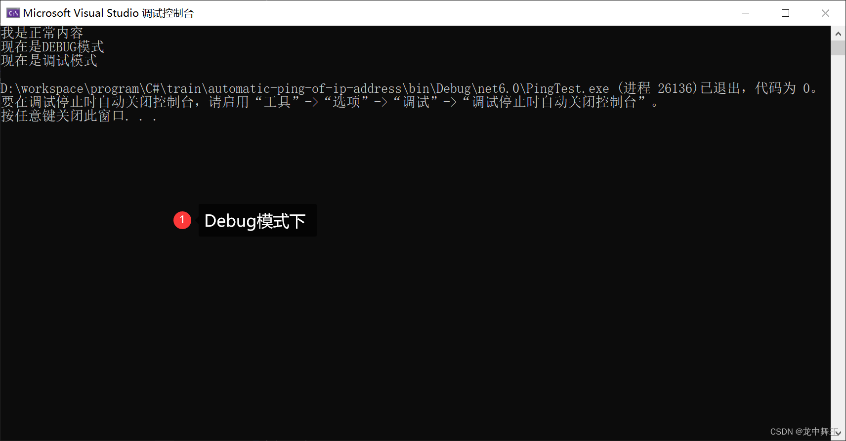 C#小轮子 Debug,Release,发布模式如何运行不同的代码_c# debug release-CSDN博客
