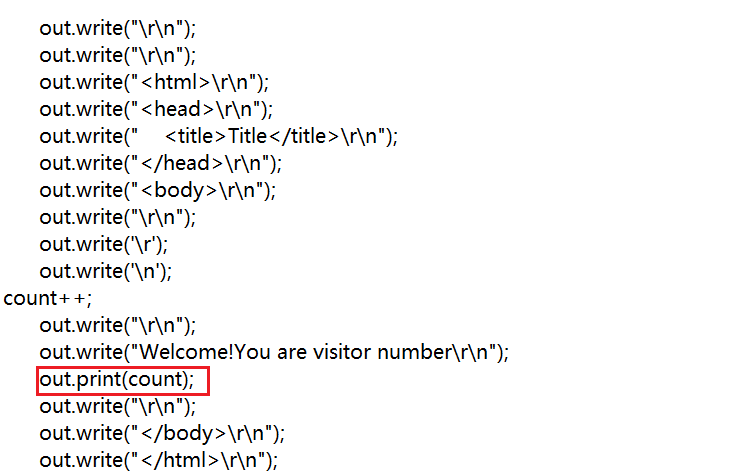 [Java Web]实验五 JSP基本语法与页面指令 打开counter.jsp转换后的源文件counter_jsp.java，对应的类文件在哪里？文件名是什么？查看count变量是在哪里声明 ...