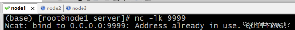 出现Ncat: bind to 0.0.0.0:9999: Address already in use. QUITTING.如何解决？_ncat: bind to :::9999 ...