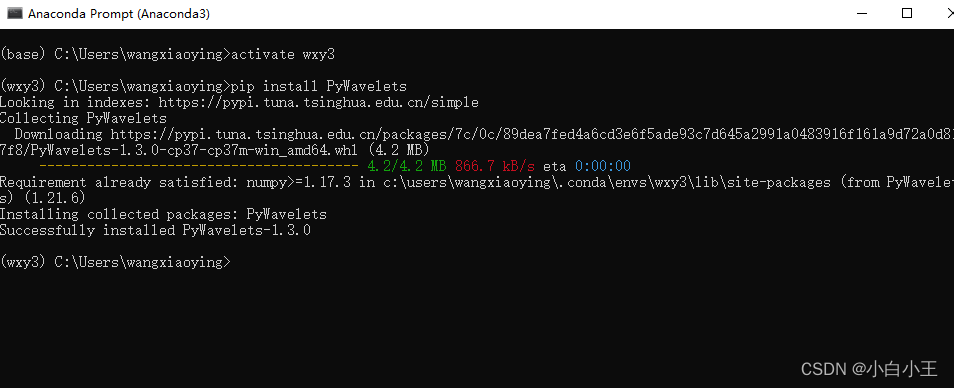正确安装PyWavelets库的命令,-CSDN博客
