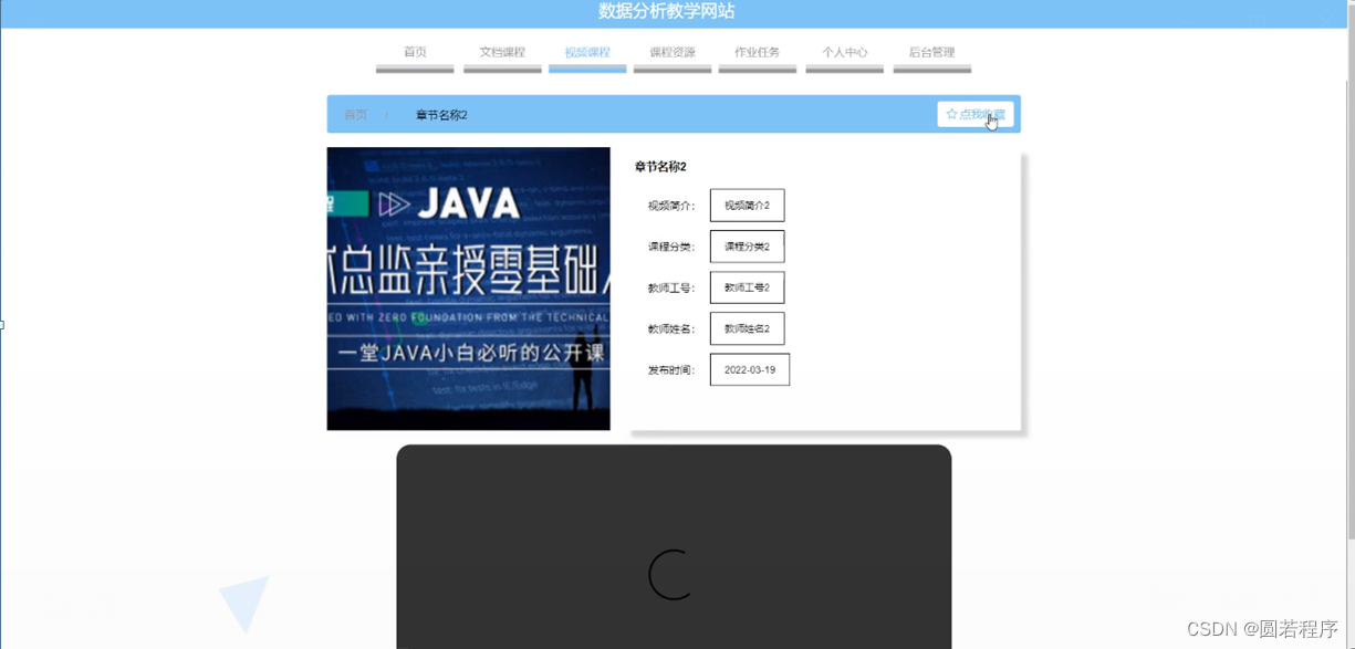 java/php/node.js/python数据分析教学网站【2024年毕设】-CSDN博客