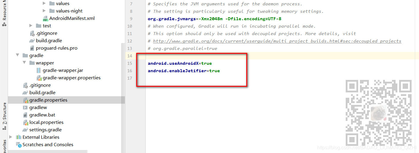AndroidStudio中提示:This project uses AndroidX dependencies, but the ‘android.useAndroidX‘ property ...