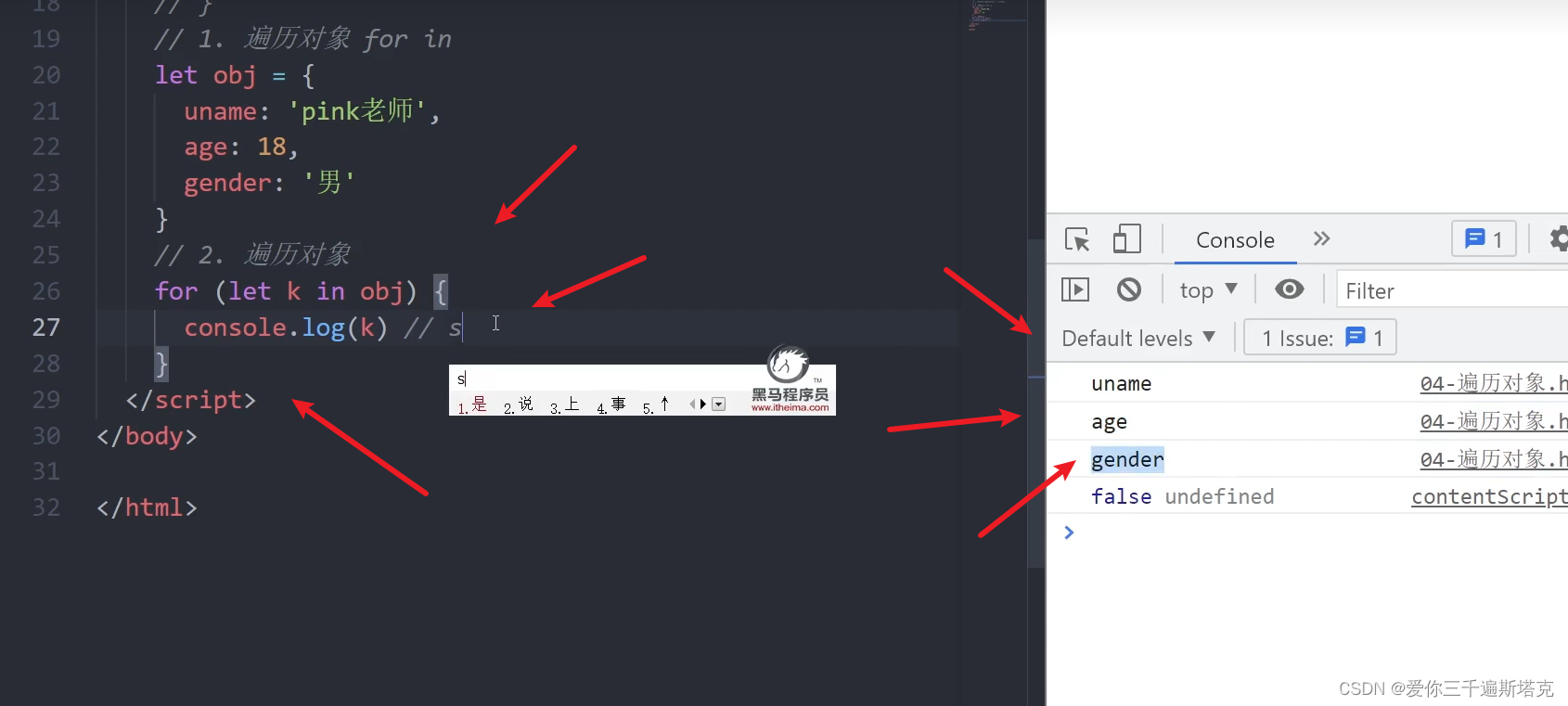 前端数组遍历循环的资料，let arr = [‘pink‘,‘red‘,‘blue‘] for (let k in arr){console.log(k),console.log(arr[k ...