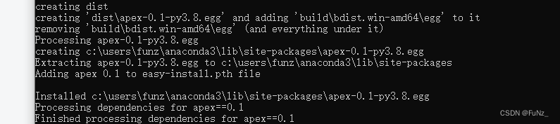 apex安装出错：TypeError unsupported operand type(s) for +: “NoneType“ and ...