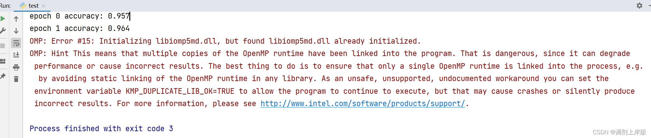 OMP: Error #15: Initializing libiomp5md.dll, but found libiomp5md.dll already initialized.-CSDN博客