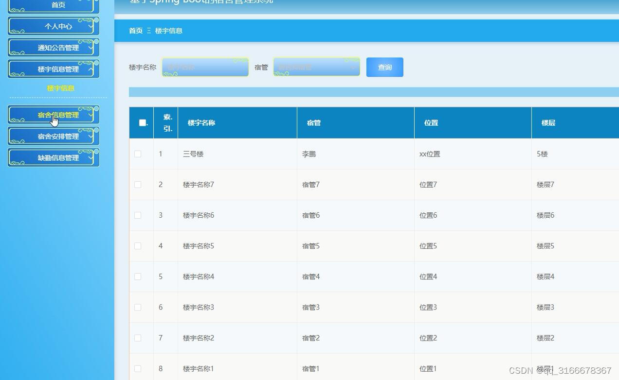 Java基于spring Bootvue的学生宿舍管理系统qkc37springbootvue学生宿舍寝室管理系统 Csdn博客