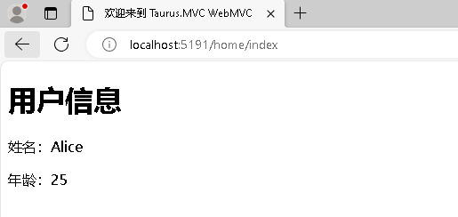 Taurus.MVC WebMVC 入门开发教程3：数据绑定Model_web开发 数据绑定-CSDN博客