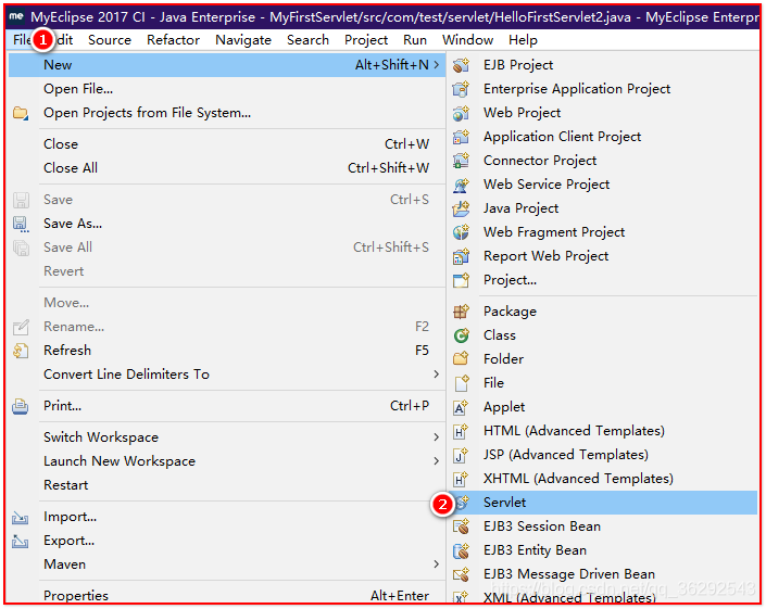 JavaWeb | MyEclipse实现Servlet_在myeclipse ide中编写一个显示java web 应用开发基础的servlet,配置并将其-CSDN博客