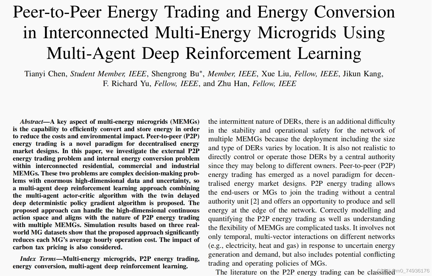 MATLAB代码：p2p 微电网 MADRL 多智体强化学习 关键词：p2p 微电网 MADRL 多智体强化学习 IEEE TSG_多智能体强化学习 matlab-CSDN博客