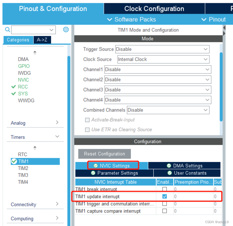2：STM32CubeMX配置STM32F103C8T6驱动-TIM1配置_stm32tim1的配置计数mx-CSDN博客