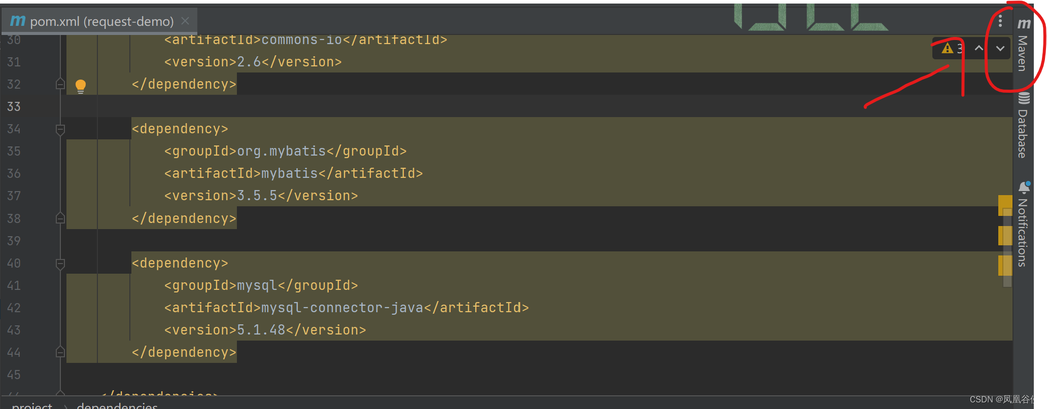 使用Idea导入mybatis dependence时爆红解决方法_引入mybatis依赖变红-CSDN博客