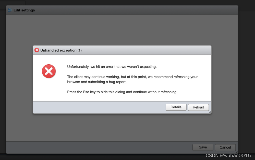 ESXi6.5直通网卡后虚机无法编辑故障解决_possibly unhandled rejection: {}-CSDN博客