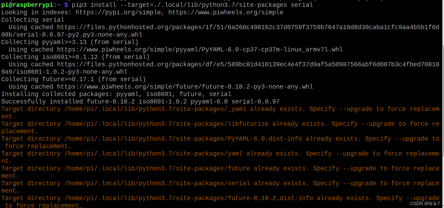 树莓派pip3 install serial出错_pip install serial-CSDN博客