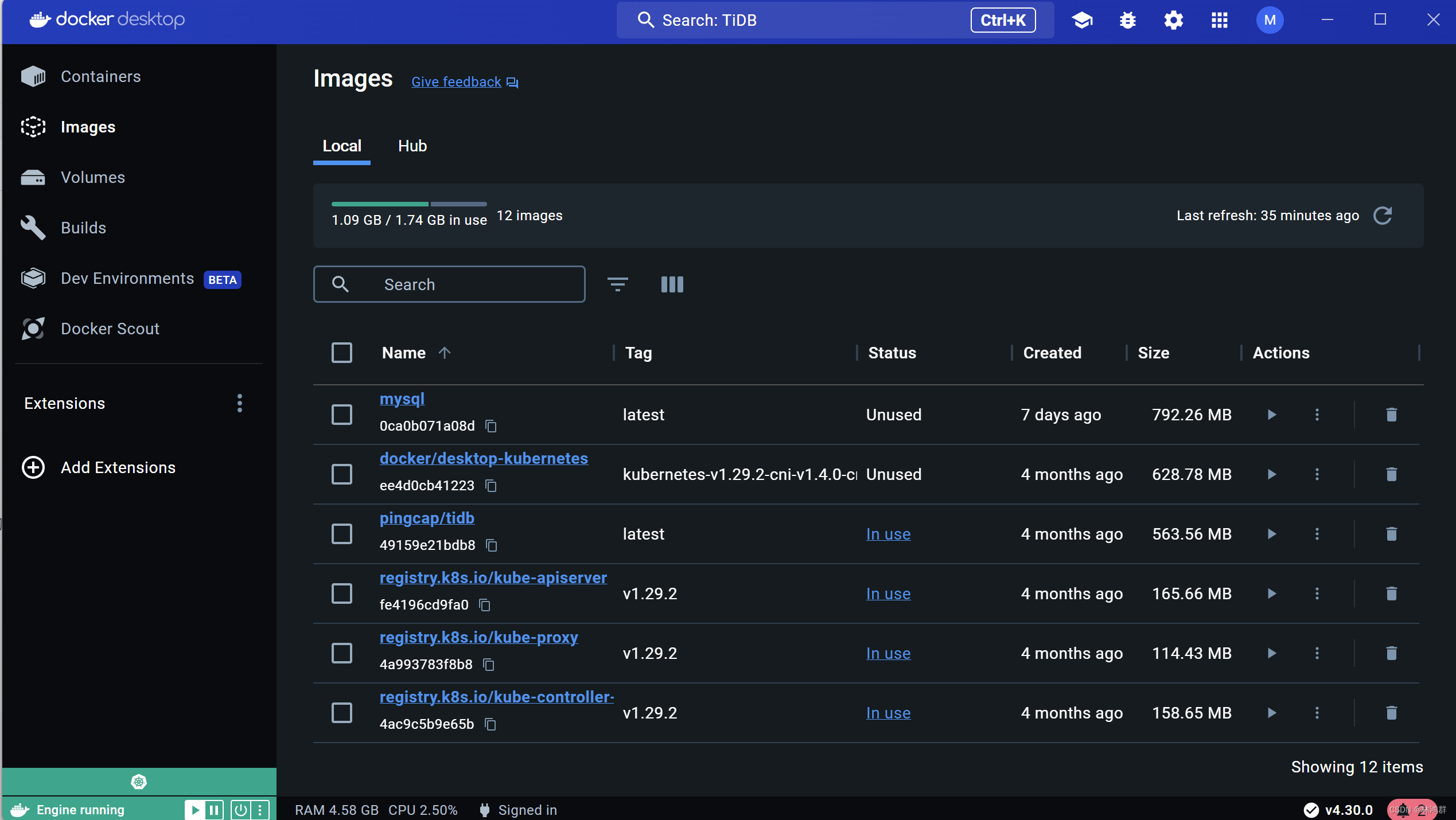 Docker中修改TiDB数据库密码(类似mysql)_Linux-CSDN专栏