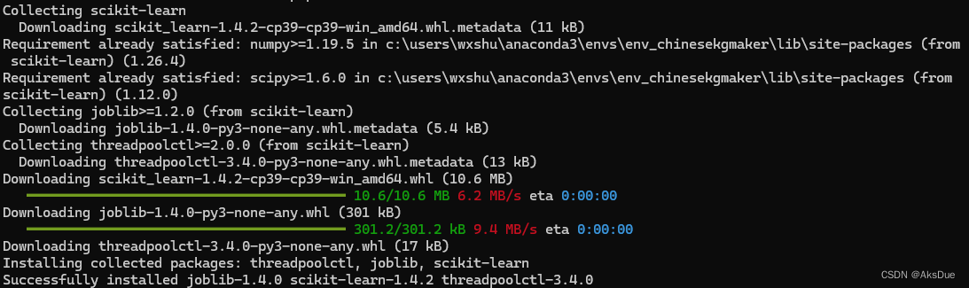 【python】pip安装sklearn报错_python_AksDue-天启AI社区