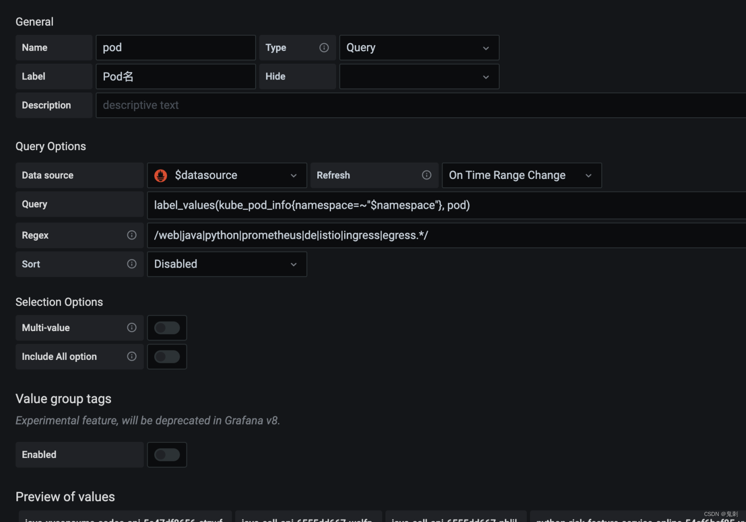 Grafana-配置prometheus k8s pod性能监控图-CSDN博客