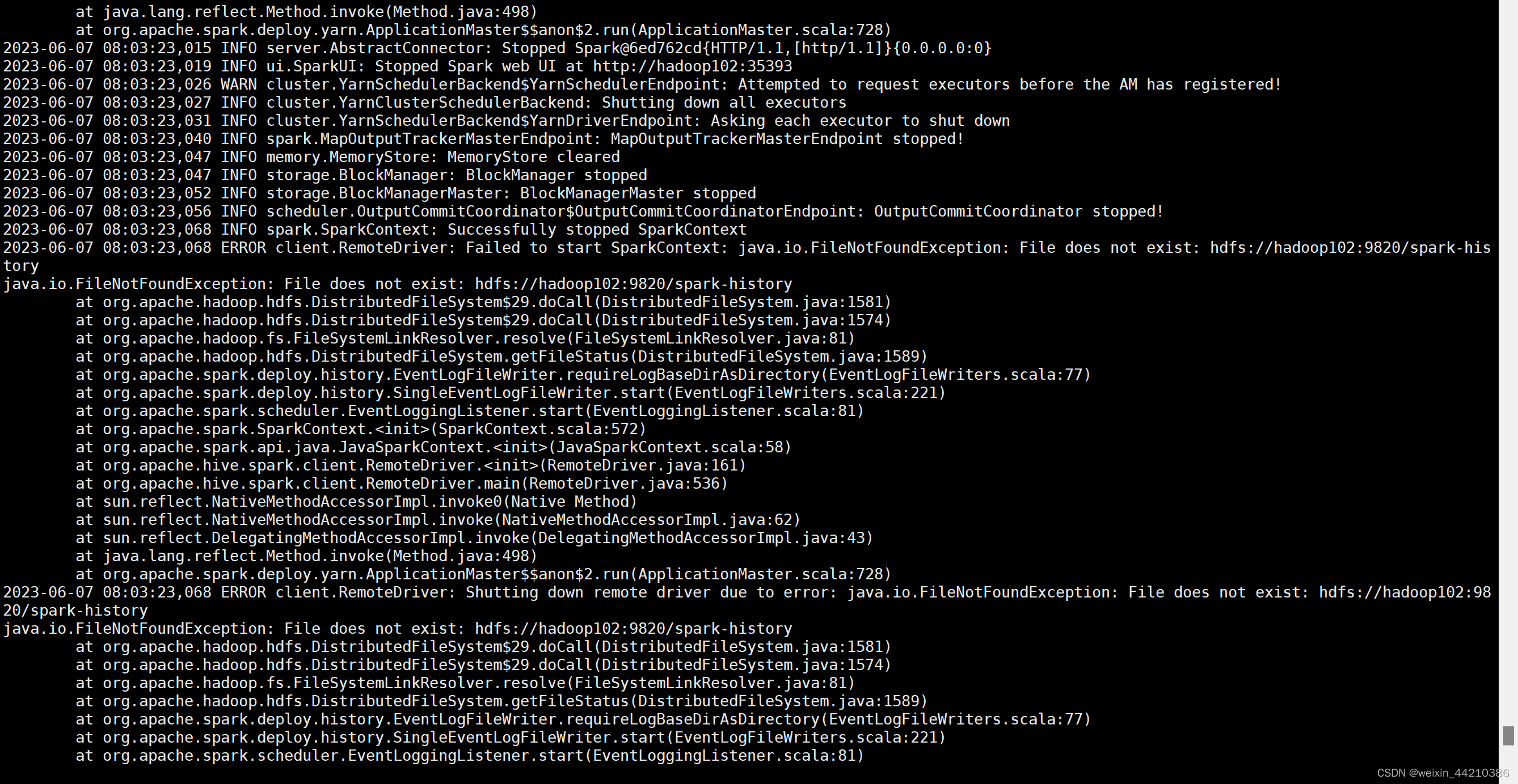 Hive on Spark RPC channel is closed_failed to monitor job[-1] with exception 'java.lan-CSDN博客