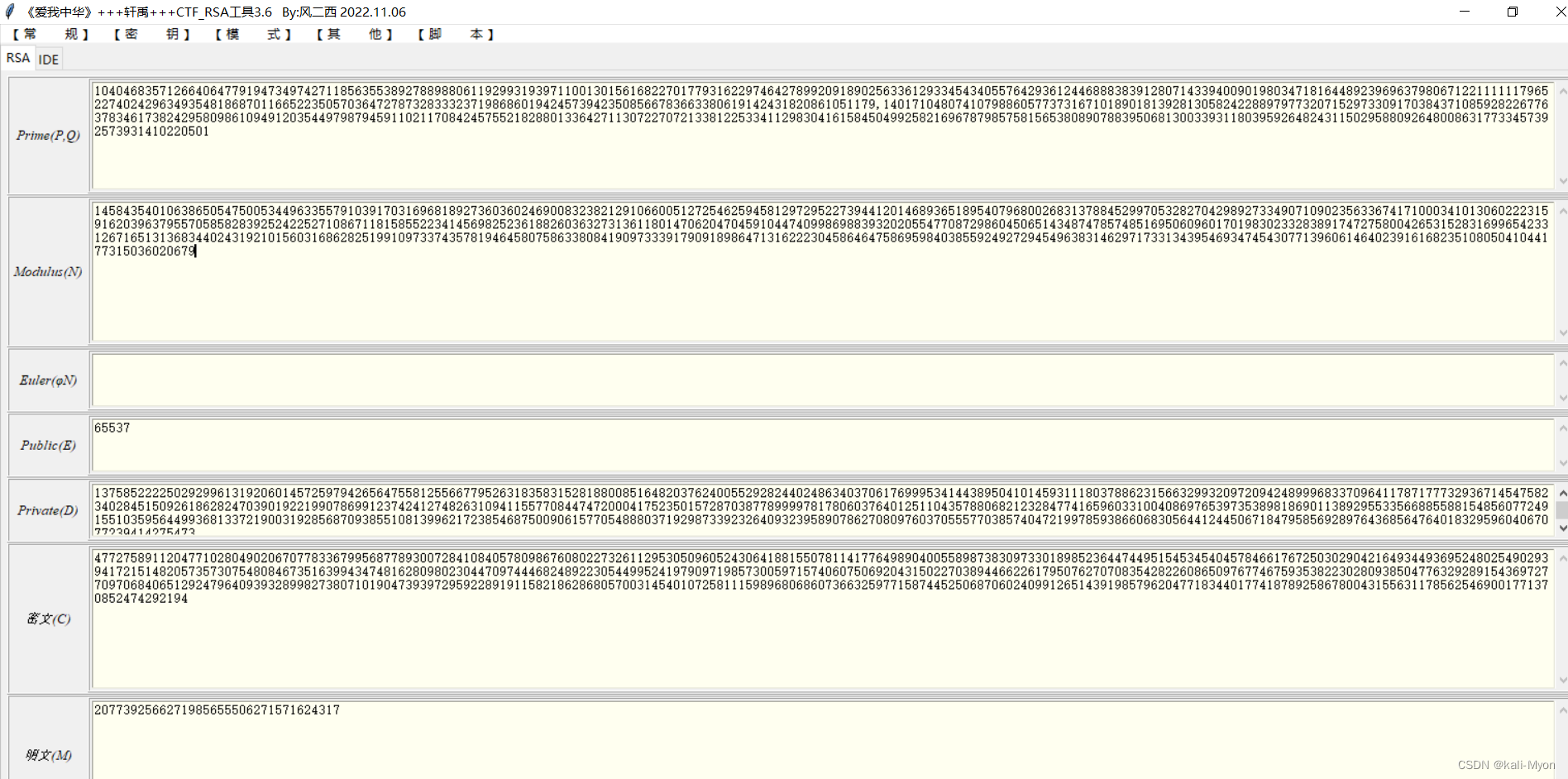 基于轩禹秒杀ctfshow-RSA_轩禹ctf rsa工具-CSDN博客