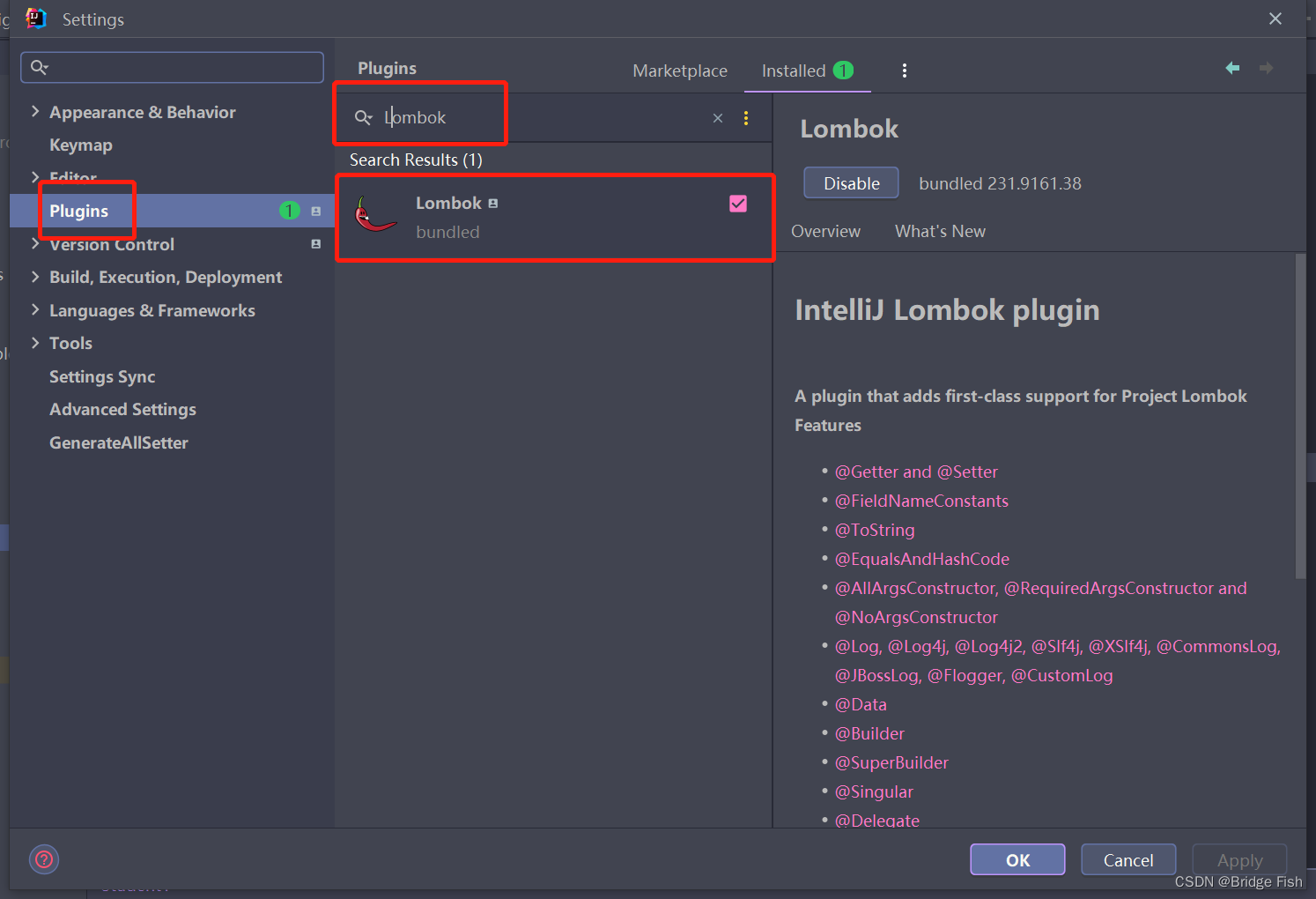 IDEA必装插件：Lombok、GenerateAllSetter-CSDN博客
