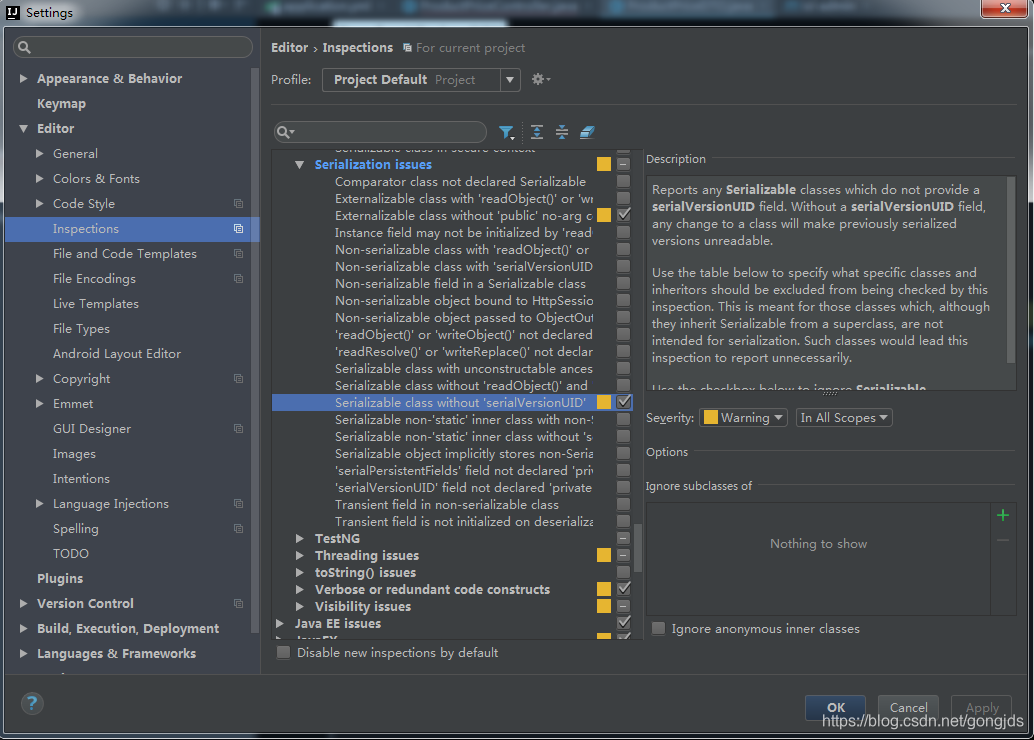 idea中设置自动生成serialVersionUID_idea自动添加ser-CSDN博客