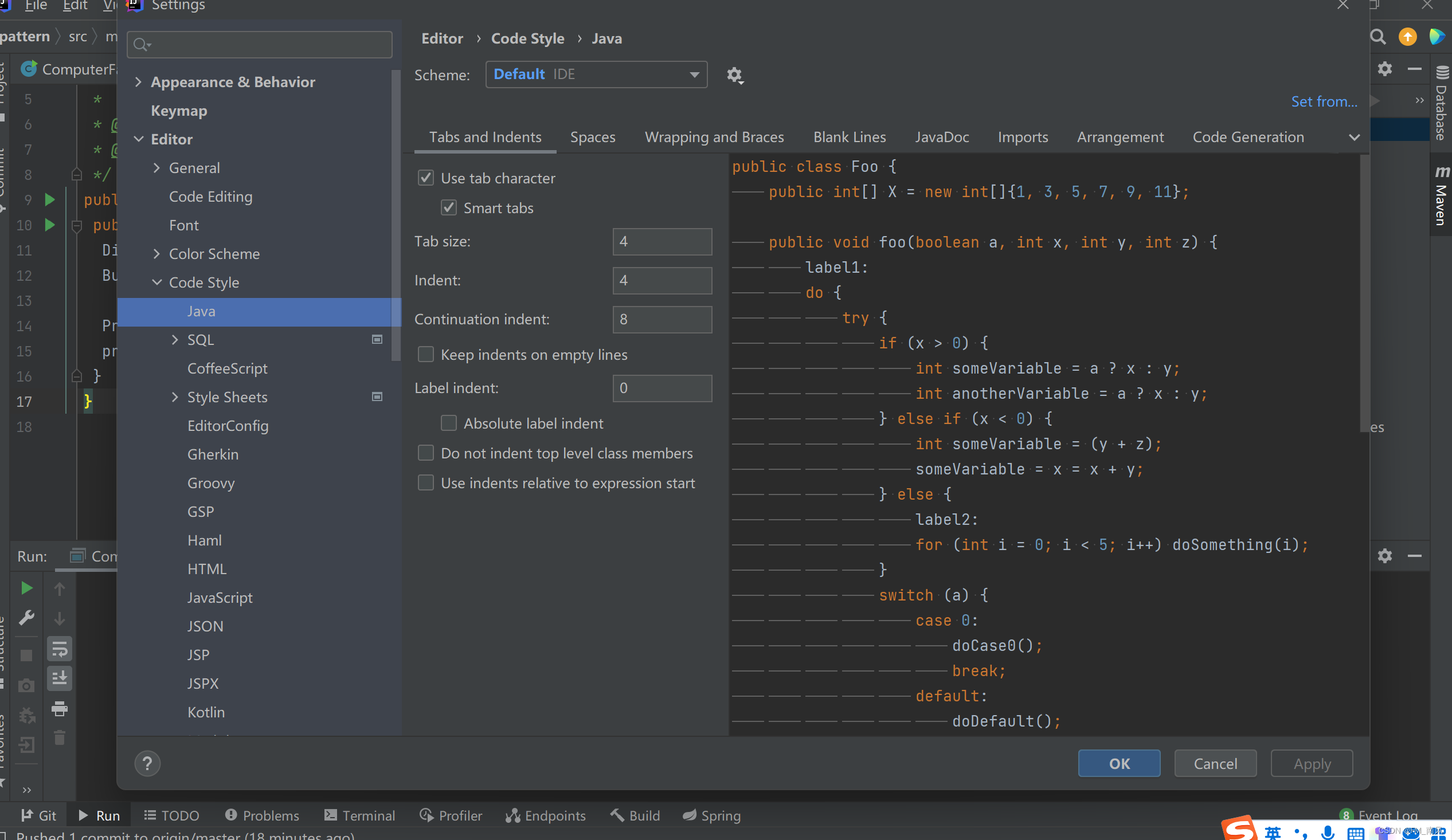 Idea设置：代码格式化，换行及Tab制表符缩进_idea设置换行后的缩进-CSDN博客
