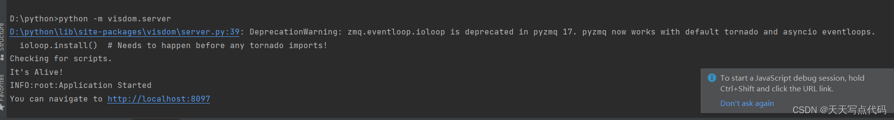 手把手解决visdom可视化出现ConnectionRefusedError: [WinError 10061] 由于目标计算机积极拒绝，无法连接。-CSDN博客