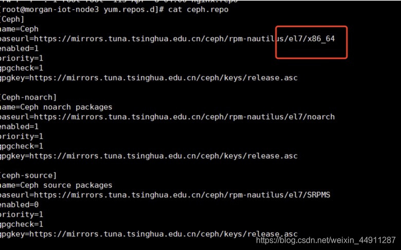 yum报错：failure: repodata/repomd.xml from Ceph: [Errno 256] No more mirrors to try._[errno 14 ...