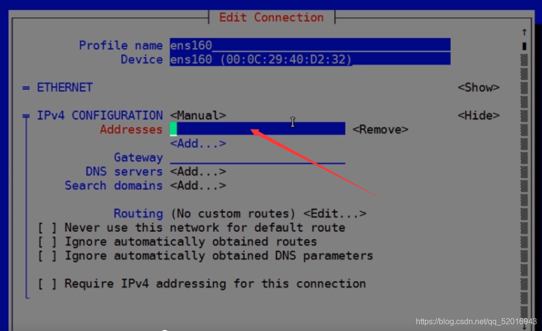 用nmtui手动配置IP地址_nmtui配置ip-CSDN博客