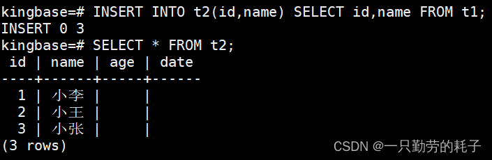 KingbaseES数据库insert技巧_数据库insert 用法csdn-CSDN博客