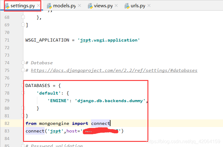 django连接并操作mongodb数据库_django.db.backends.dummy-CSDN博客