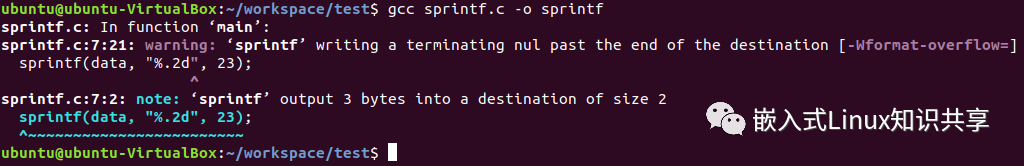 sprintf和snprintf基本用法，与越界问题_sprintf数组越界-CSDN博客