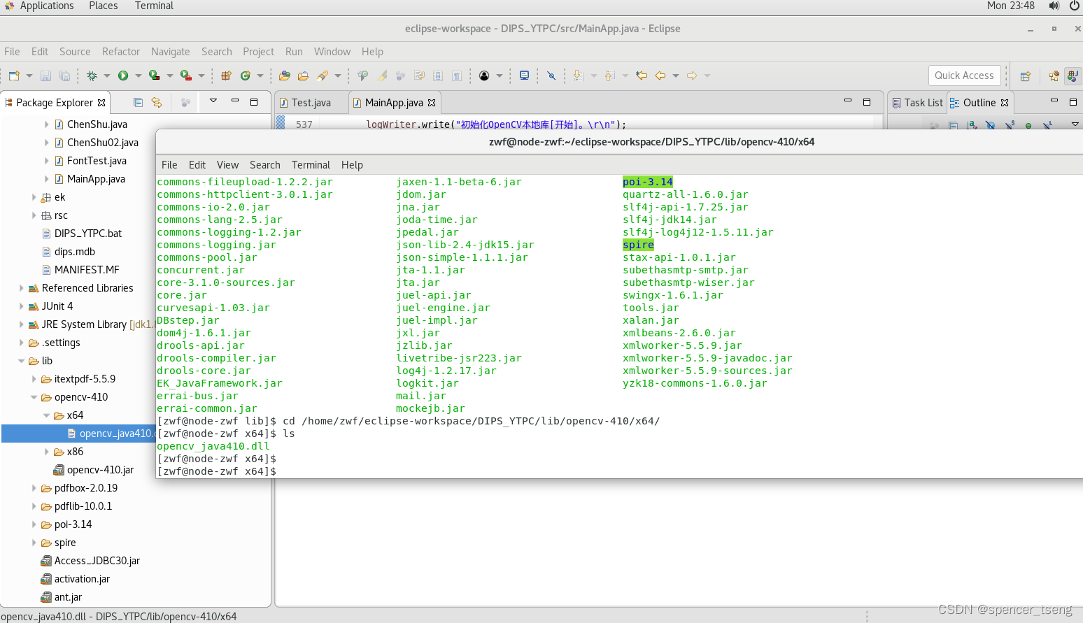 java.lang.UnsatisfiedLinkError: no opencv_java410 in java.library.path-CSDN博客