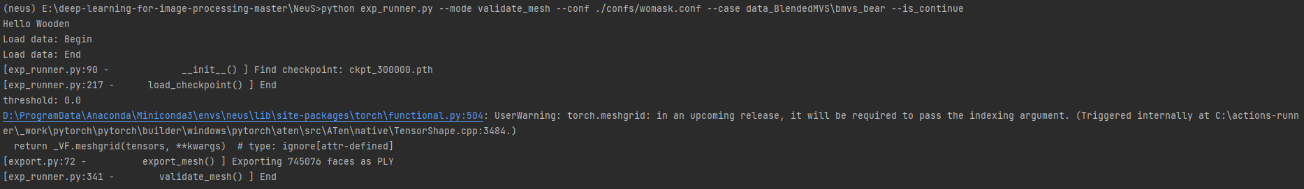 【三维重建】【深度学习】windows10下NeuS官方代码Pytorch实现-CSDN博客