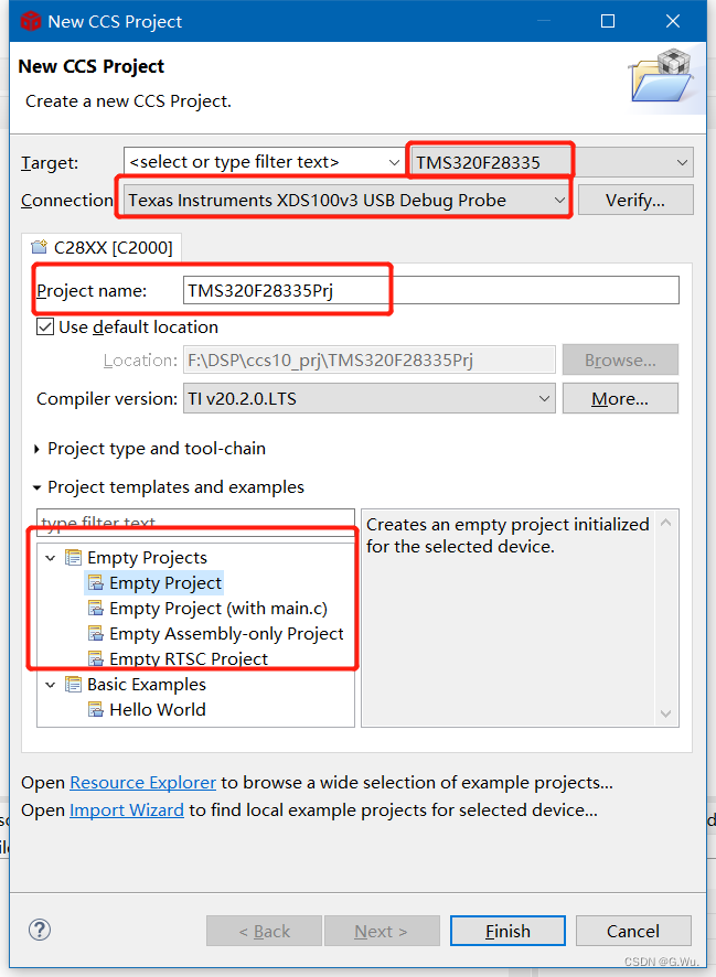 CCS10新建TMS320F28335工程_ccs程序中source文件夹-CSDN博客