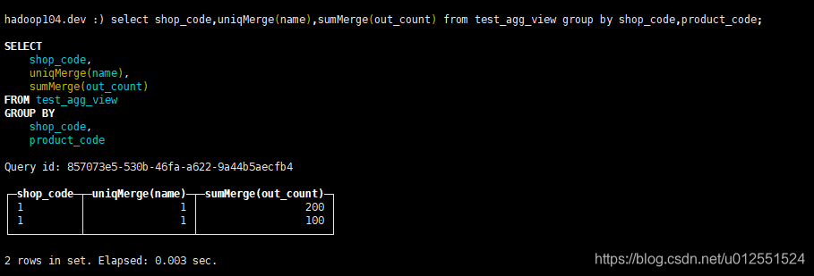 ClickHouse入门：表引擎-AggregatingMergeTree_clickhouse aggregatingmergetree-CSDN博客