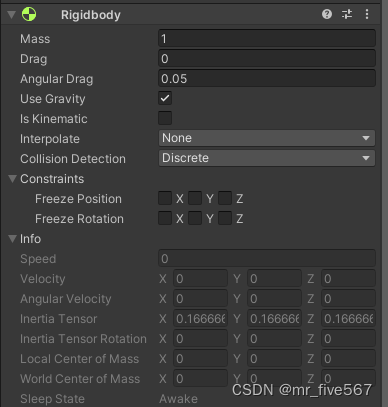 Unity 关于Rigidbody刚体组件的理解-CSDN博客