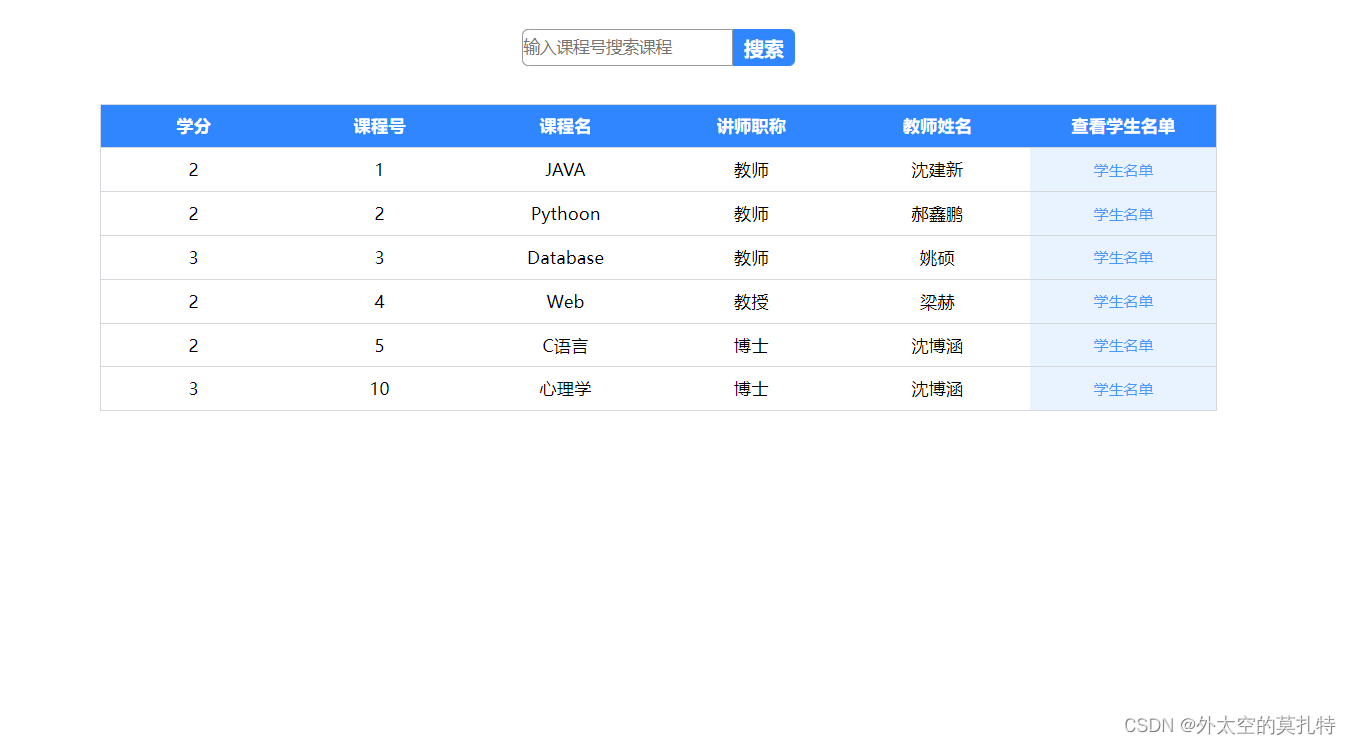Java简单实现教务管理系统后端连接到mysql数据库java后台管理系统mysql Csdn博客