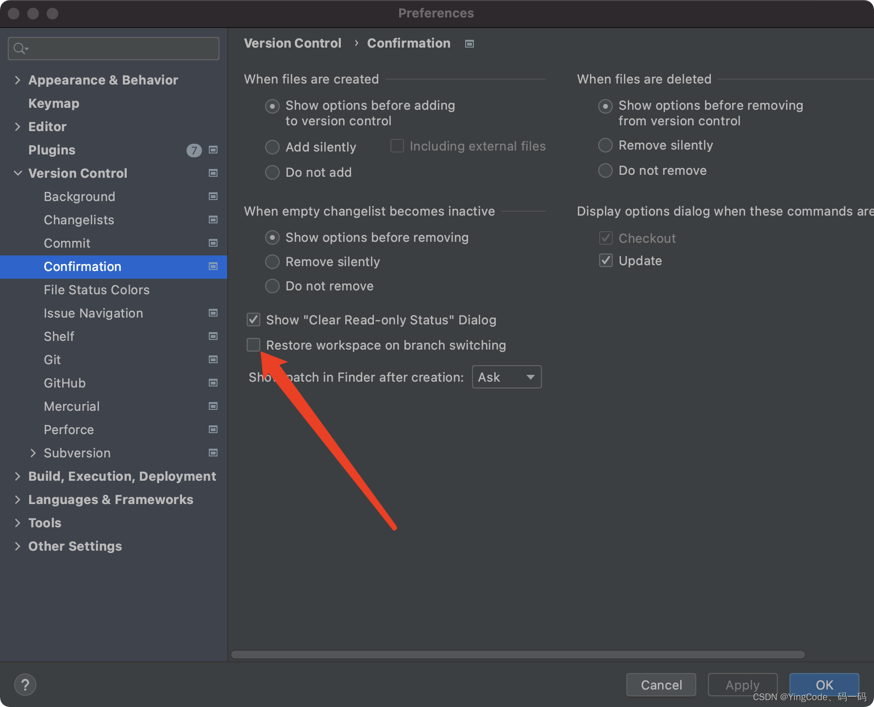 IDEA切换分支 工作空间变化问题设置_idea的branch workspace settings-CSDN博客