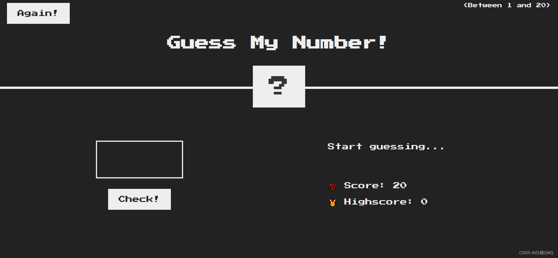 Jonas Javascript课程（上） 猜数字案例 068-078_js教材上有没有数字游戏的例题-CSDN博客