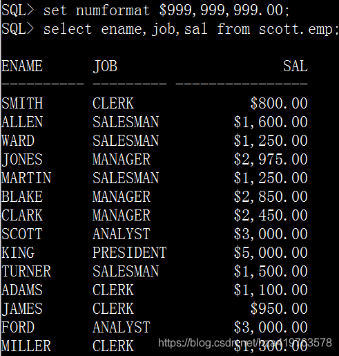 Oracle 一 sqlplus环境与基本查询_sqlplus set numformat-CSDN博客