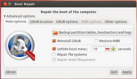 通过boot-repair修复Ubuntu外接硬盘算坏的启动部分grub-CSDN博客