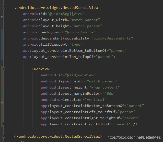 NestedScrollView嵌套WebView导致下面白屏，可以无限滚动的解决办法_android中nestscrollview 嵌套腾讯x5webview底部空白-CSDN博客