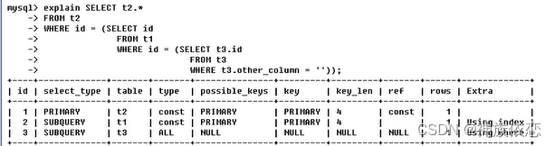 MySQL优化之explain详解_explain type all-CSDN博客