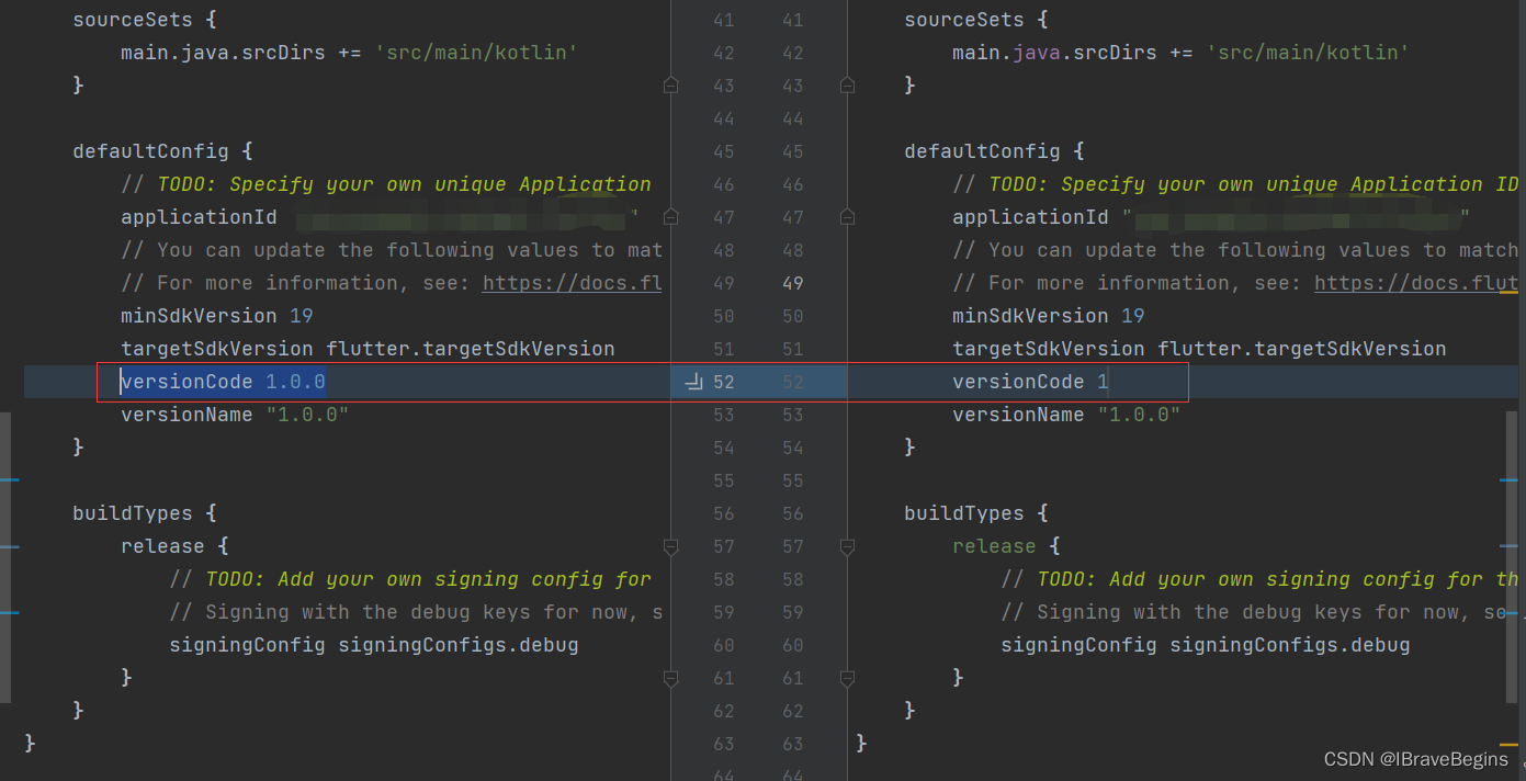 【Flutter】Could not find method versionCode() for arguments [1.0] on DefaultConfig$AgpDecorated ...