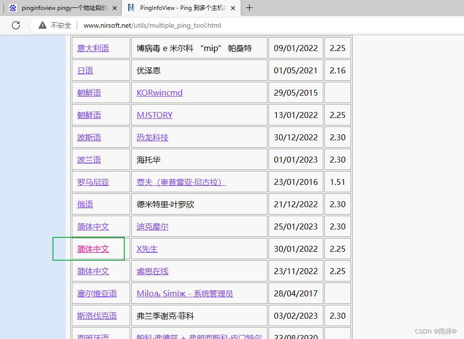 pinginfoview的常用使用-CSDN博客