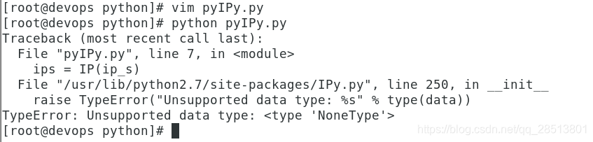 Python中TypeError: Unsupported data type: class NoneType和IndentationError: unexpected indent两个异常 ...