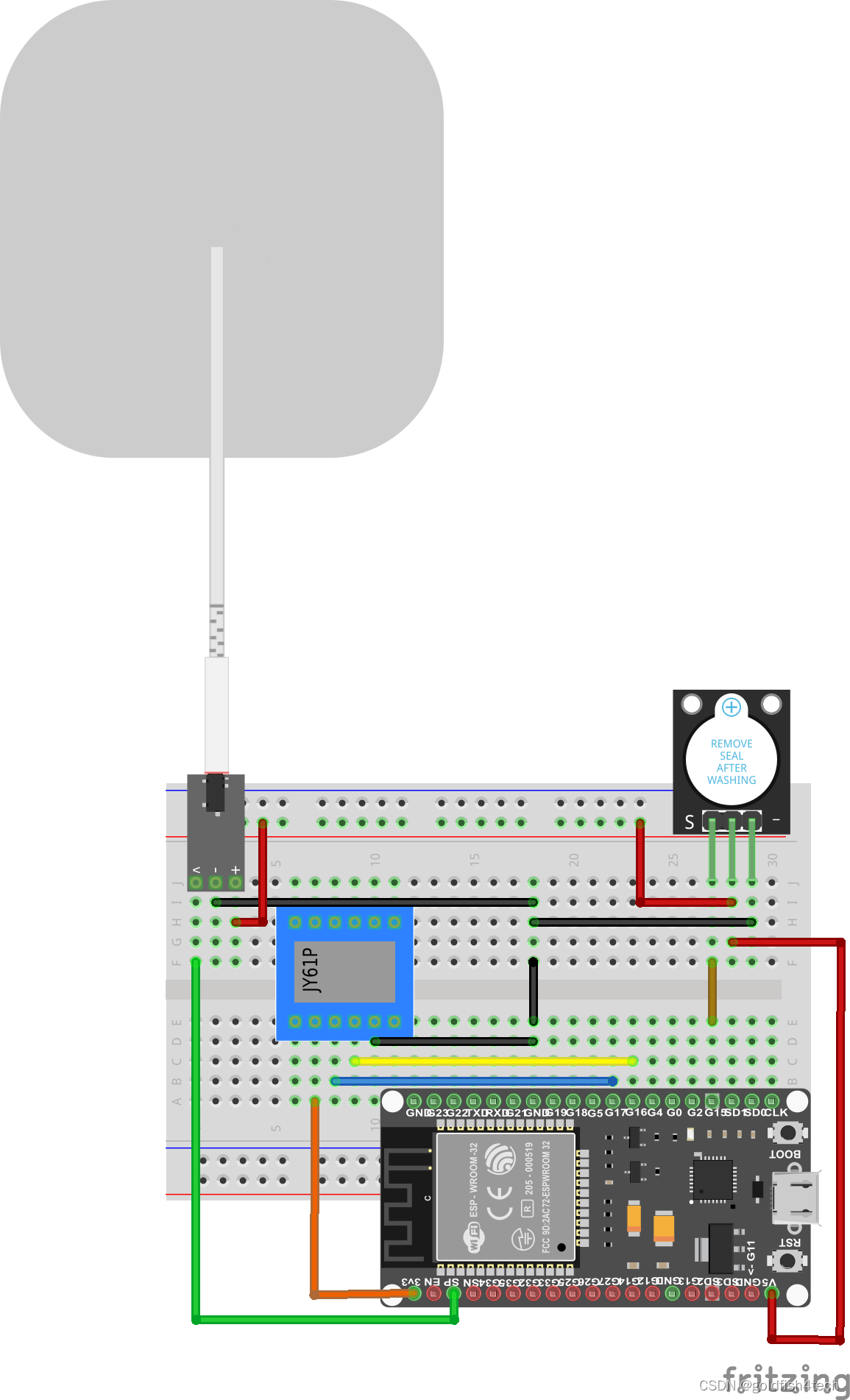 Fritzing软件绘制Arduino面包板接线图传感器模块库文件055_fritzing如何连线-CSDN博客